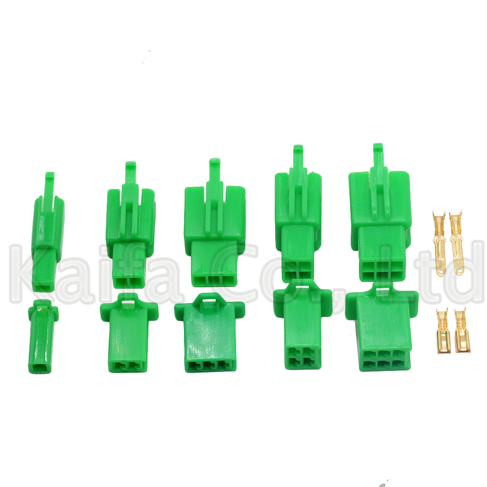 10 set Green 2.8mm 1P 2P 3P 4P 6P Automotive Electrical wire Connector ...