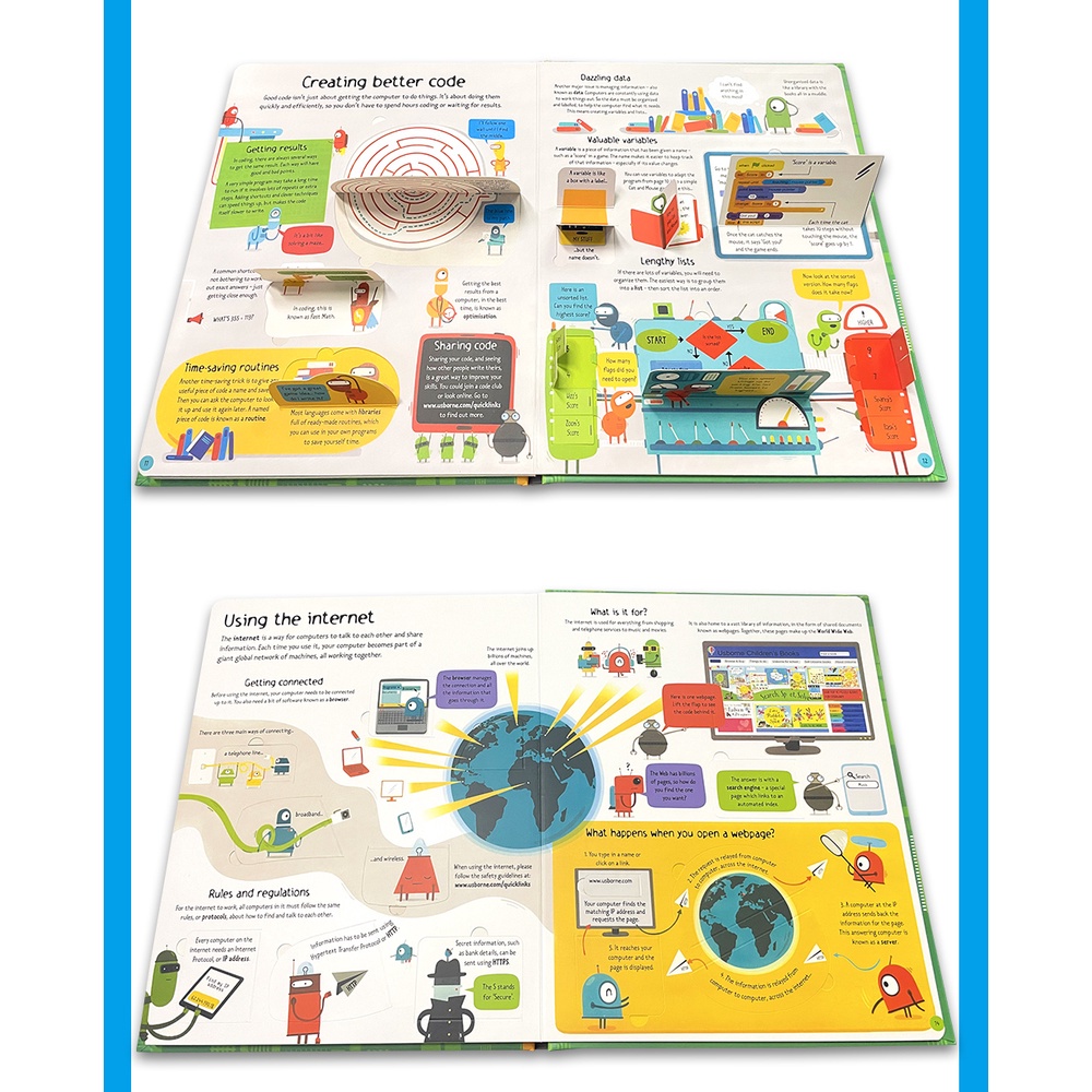Usborne Lift The Flap Computers and Coding 3D Flap Board Book for Kids ...