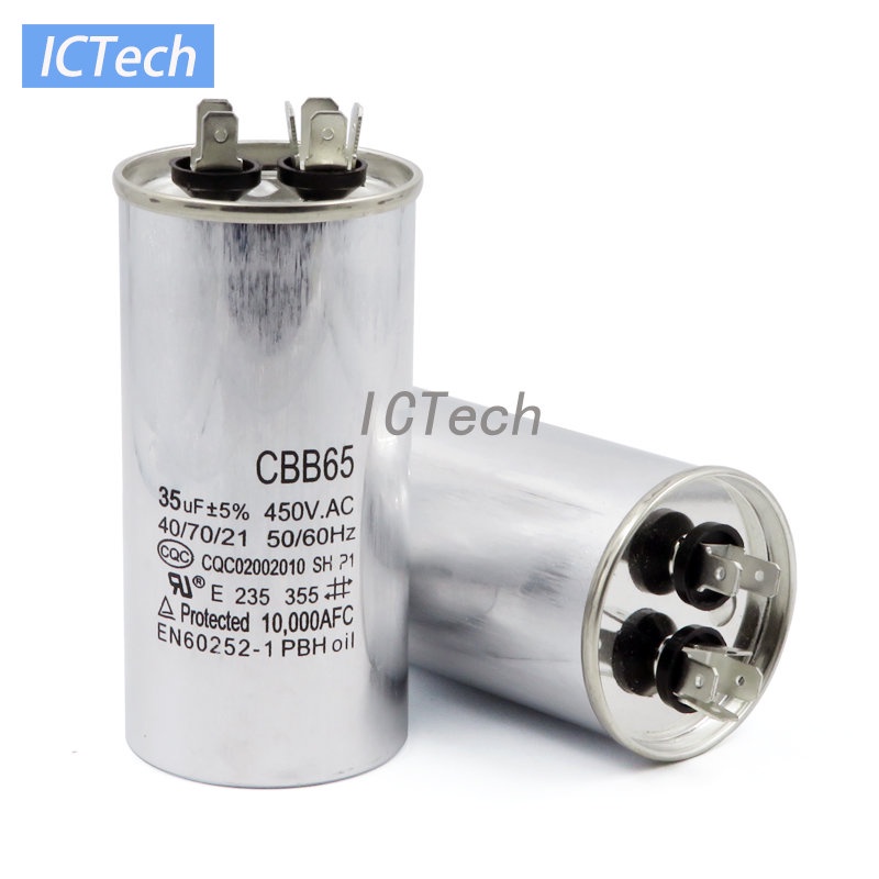 CBB65 450V AC Motor Capacitor Air Conditioner Compressor Start Capacitor 5UF 6UF 8UF 10UF 12UF ...