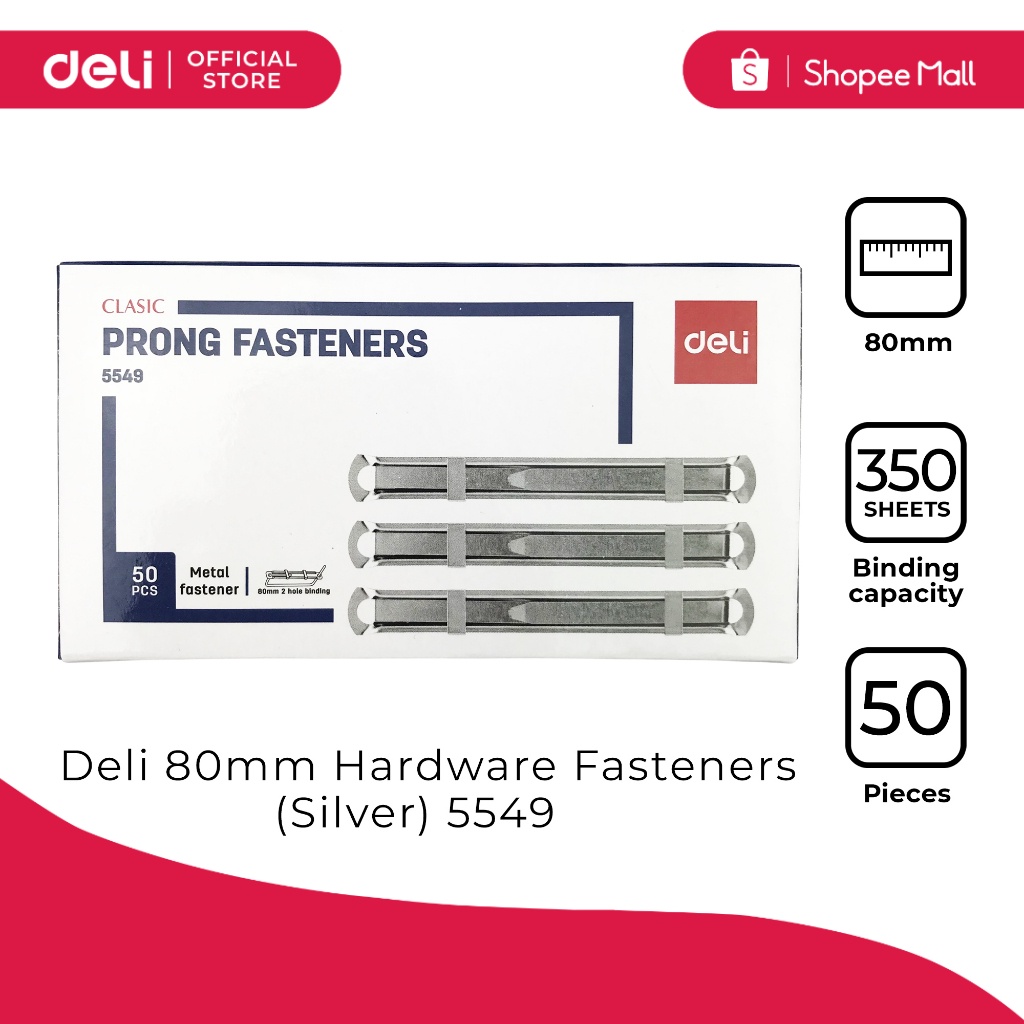 Deli 5549 80mm Hardware Fasteners (Silver) [795549GY] | Shopee Philippines
