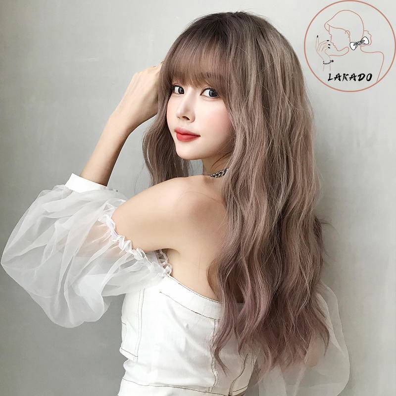 Lakado Quality Wig Realistic Matte Long Hair Korean Cute Curly Hair ...