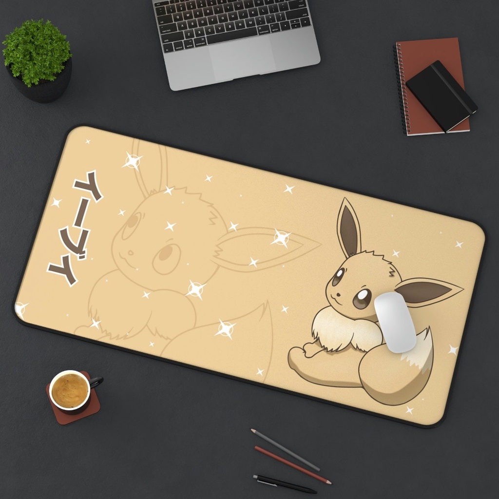Eevee Gaming Desk Mat, Long Desk Mats, Mousepad, Christmas Birthday ...