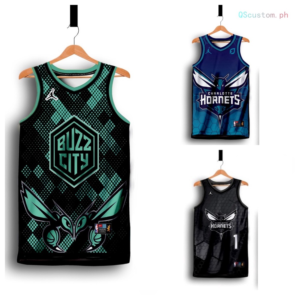 Charlotte Hornets Jersey Free Customized Name and Number Only Drifit ...