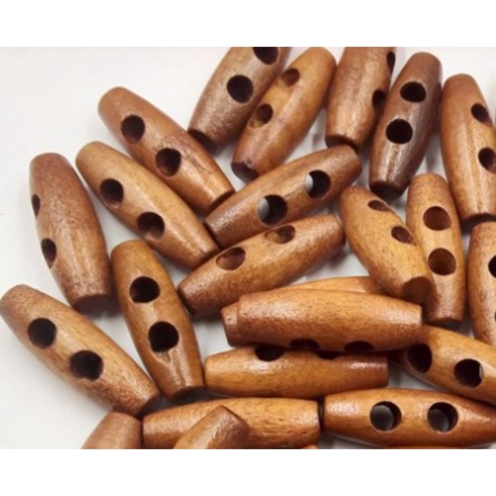 50pcs/bag 30 * 10mm Olive Button Children's Coat Windbreaker Wooden ...