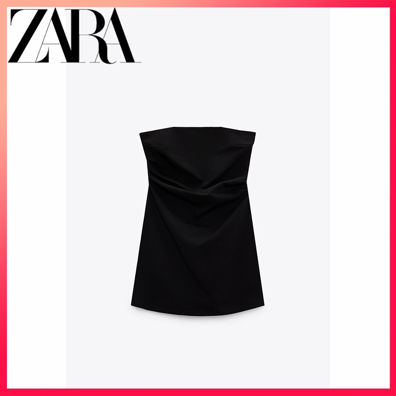 ZARA new TRF women's tube top short dress | Shopee Philippines
