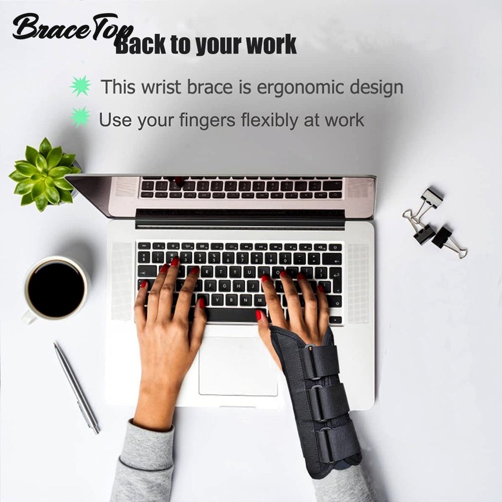 BraceTop 1 pcs wrist support wrist splint with metal strip for ...