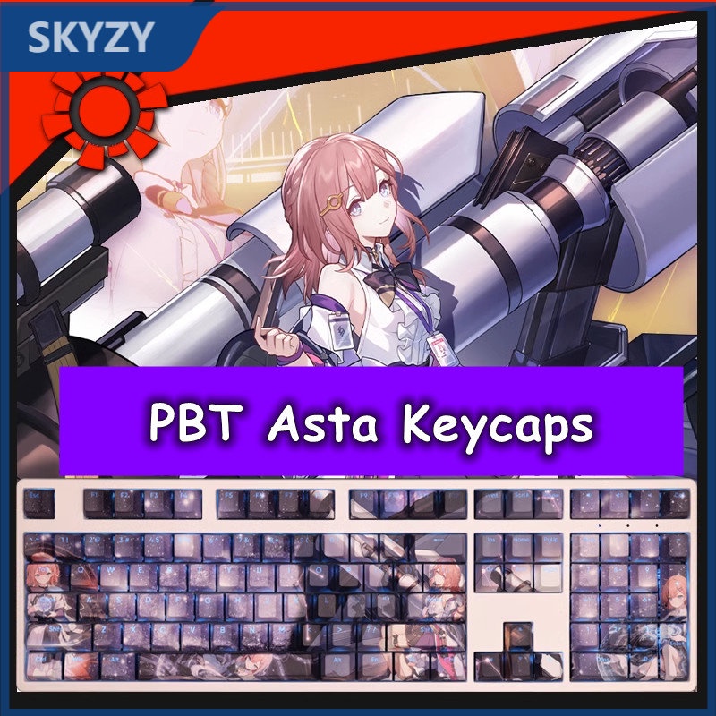 Asta Keycaps Cherry Profile Honkai Star Rail Anime Theme PBT Dye Sub ...