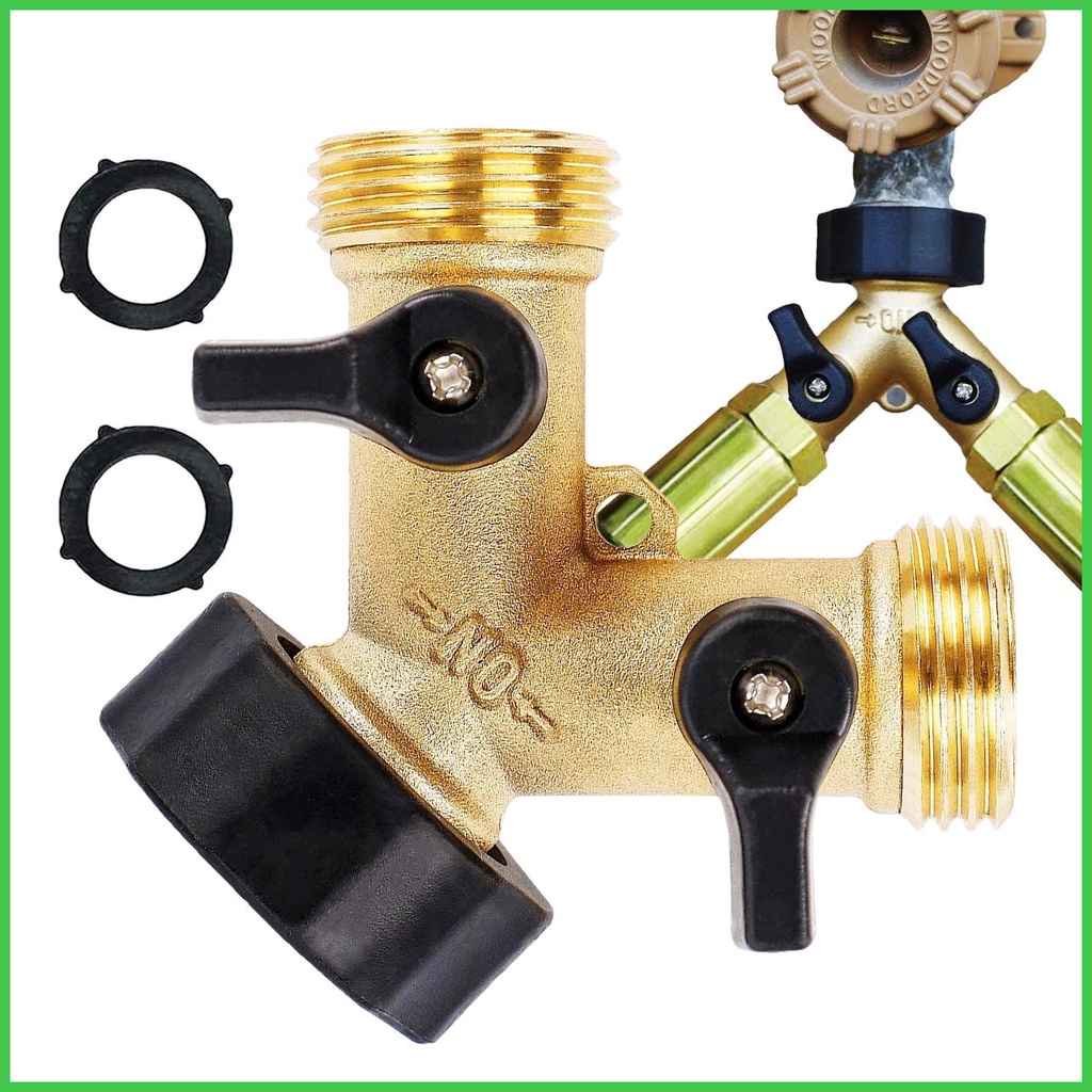 Hose Splitter Heavy Duty Water Splitter Y-splitter 2 Hose Outlets ...