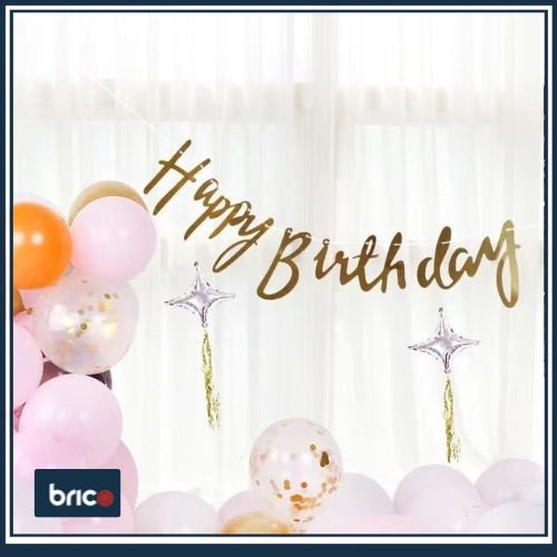 Brico Happy Birthday Bunting Script Cursive Banner birthday banner ...