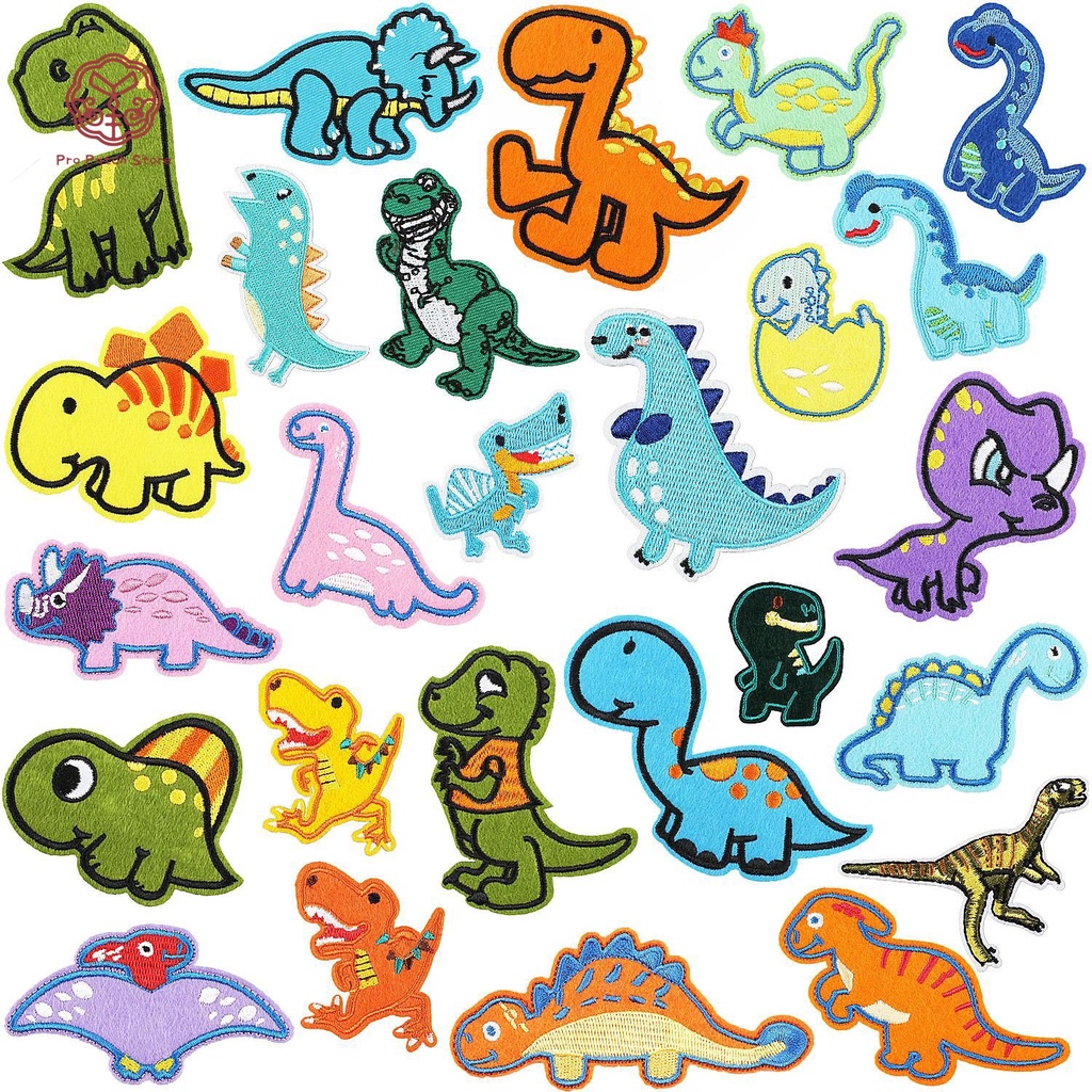 Pro Patch Store Cute Dinosaur DIY Embroidery Patches for Embroidery ...