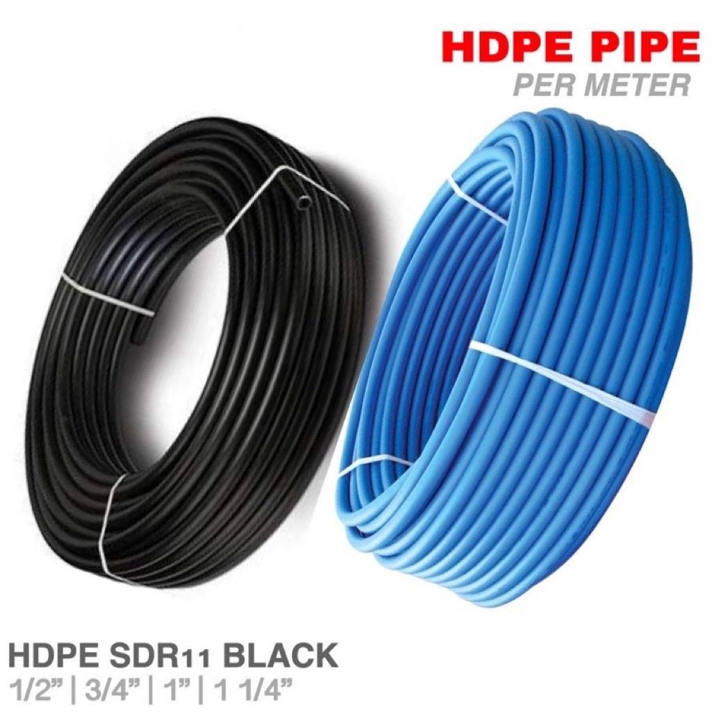 Per Mtr | HDPE Blue & Black Pipe SDR-11 Hose | 1/2” 3/4” | Irrigation ...