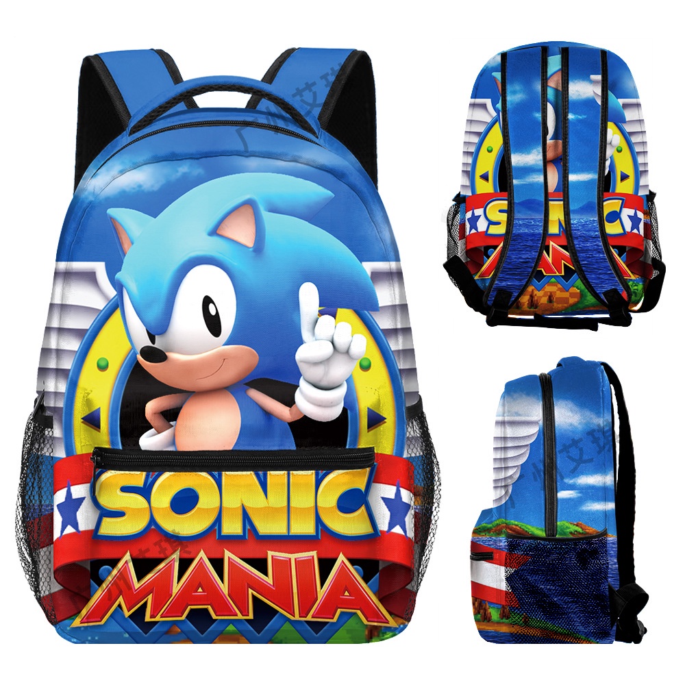 Sonic cartoon full-color printed backpack, waterproof, high-quality and ...