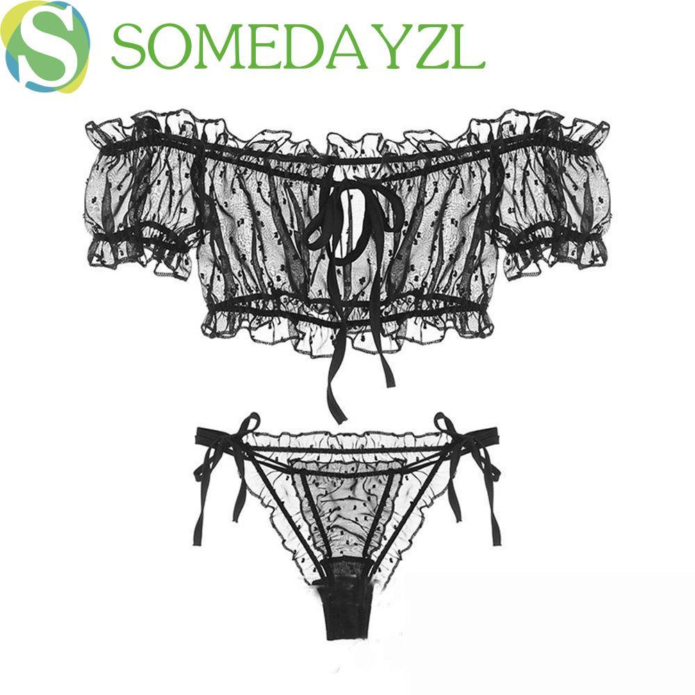 Fujia See Through Lace Erotic Panties Lingerie Sets G String Women Sexy
