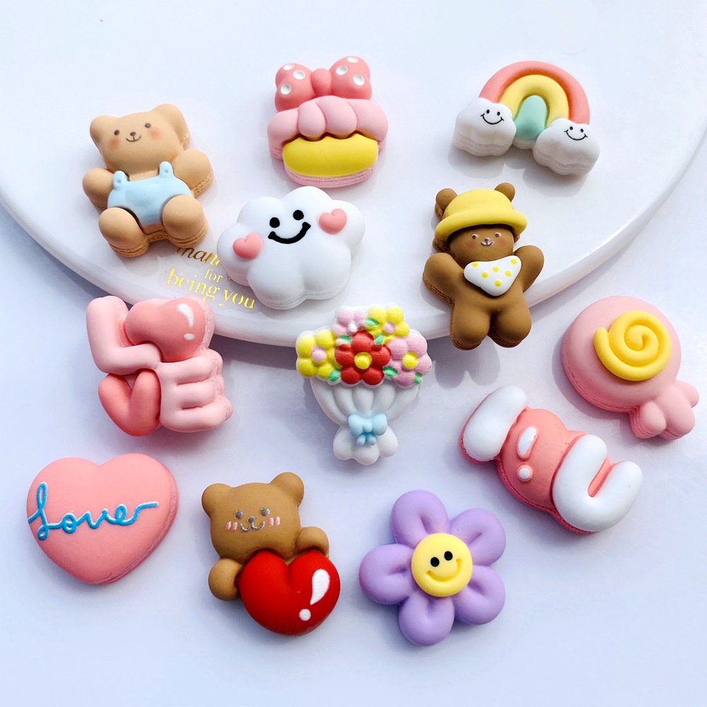 Cartoon Rainbow Cake Crocs Pin Bear Rabbit Jibits Charm Cloud Flower ...