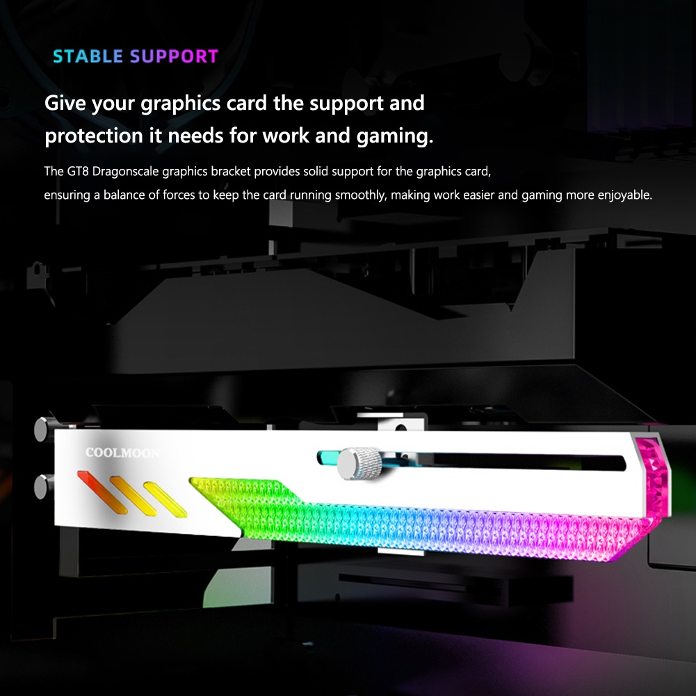 COOLMOON GT8 Horizontal GPU Support Computer Video Card Stand GPU ...
