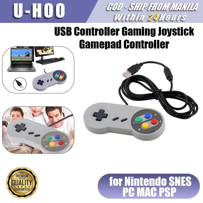 USB Controller Gaming Controller Joystick Gamepad for PC Super Nintendo ...