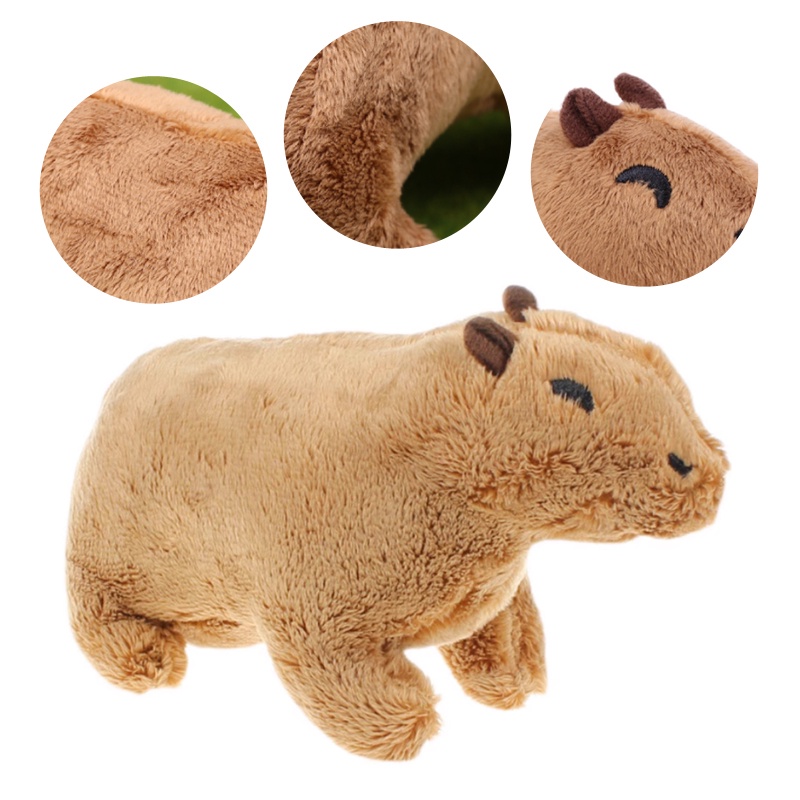 18 Cmcapybara Rodent Fluffy Stuffed Animal Toy Kids Capybara | Shopee ...