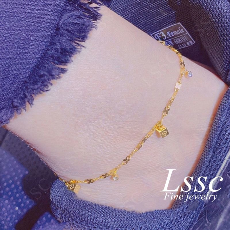 Simple Anklet Anklet for Woman Square Diamond Non Tarnish Stainless ...
