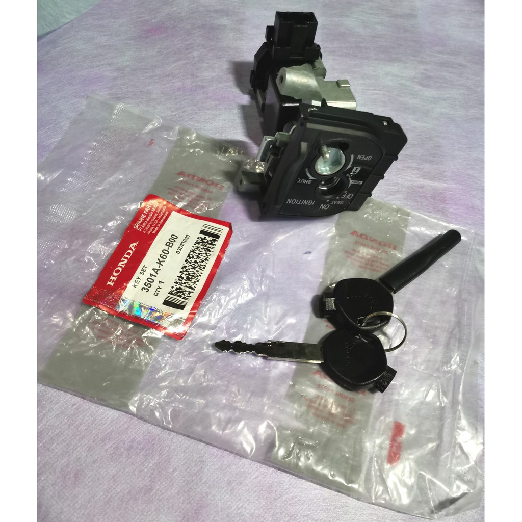 (D18) Honda Key Set + Seat Button - Honda Click V1 125/150cc Click V2 ...