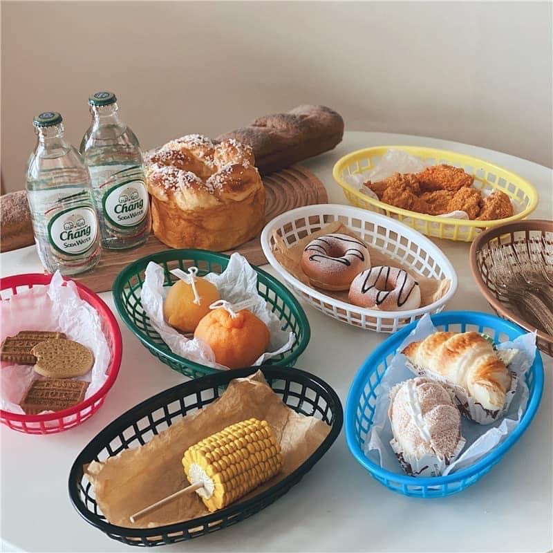 Home Oval Food Tray Basket for Chicken Wings, Nachos, French Fries ...