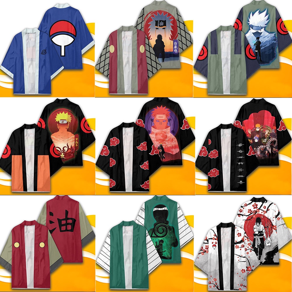 Uchiha Sharingan Symbol Kimono Cloak NARUTO Cosplay Costumes Haori ...