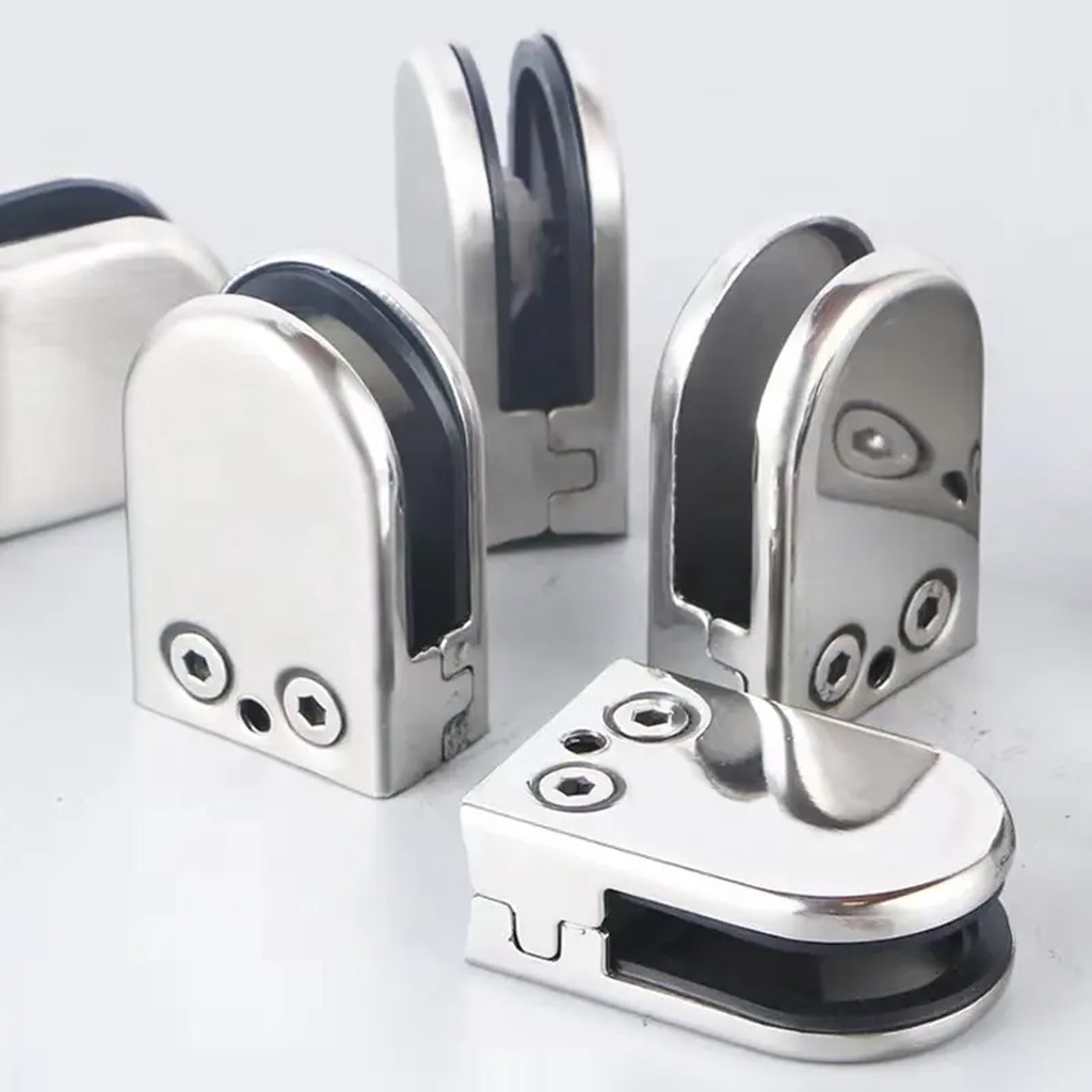 Glass Clamp Clip Bracket Holder Stainless 304 Mirror Black For Tempered ...