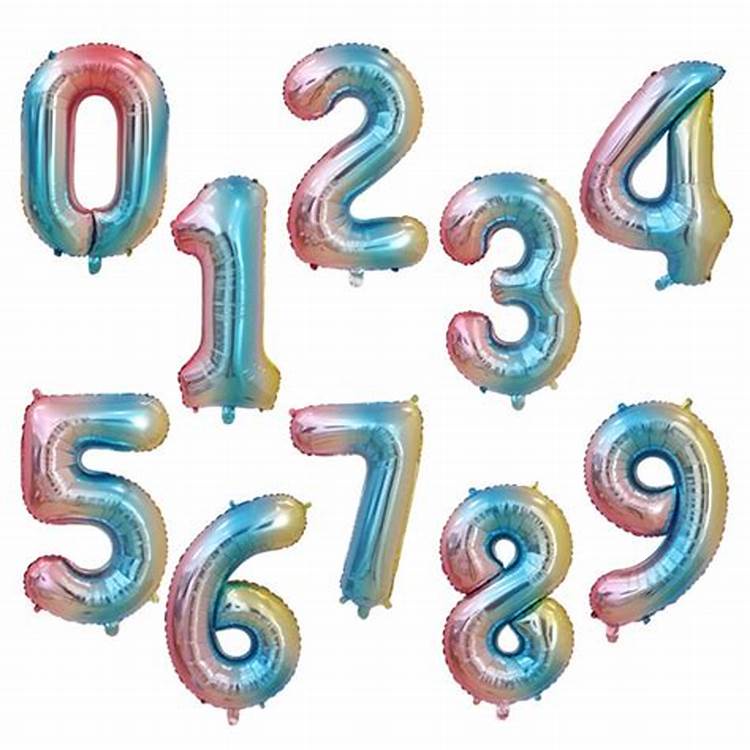 Rainbow Number Balloon 16 inches Birthday Anniversary #3560 (Please ...