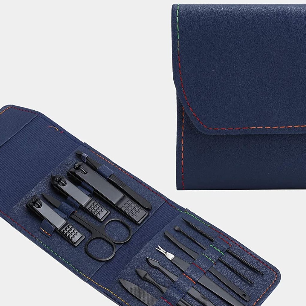 Manicure Set,Grooming Kit-Stainless Steel Nail Clippers Tools 12 in 1 ...