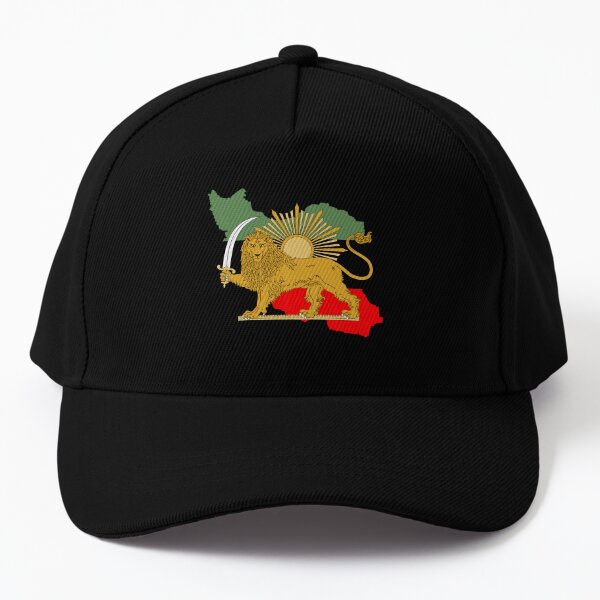 Iran Persia Map Flag Lion And Sun Baseball Cap Hat Casual Women ...
