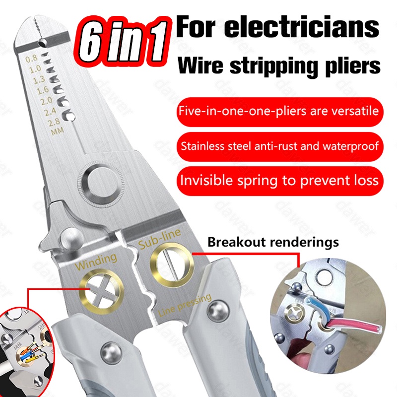 10 In 1 Multi Wire Stripper Plier Copper Cable Cutter Crimping Clamper ...