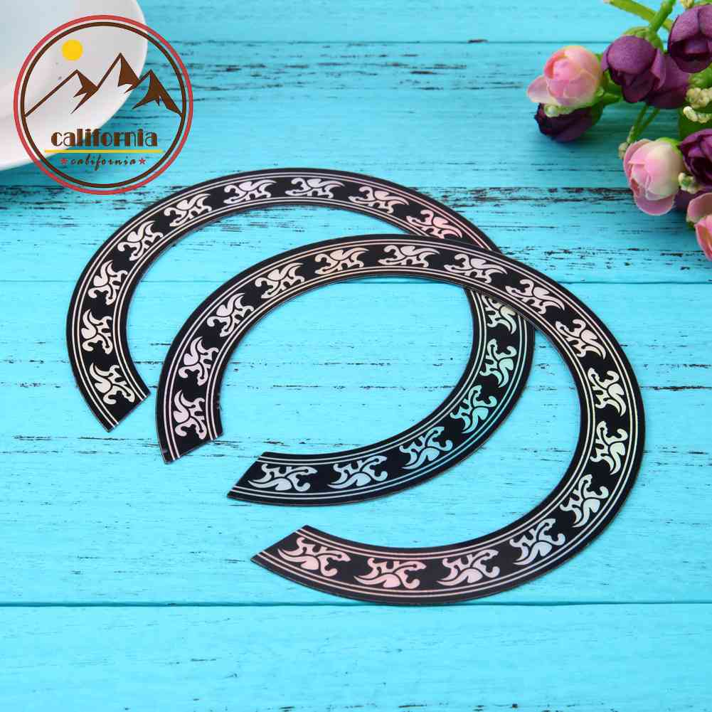 Guitar Soundhole Rosette Decal Sticker Hard PVC Round Hole Decal for ...