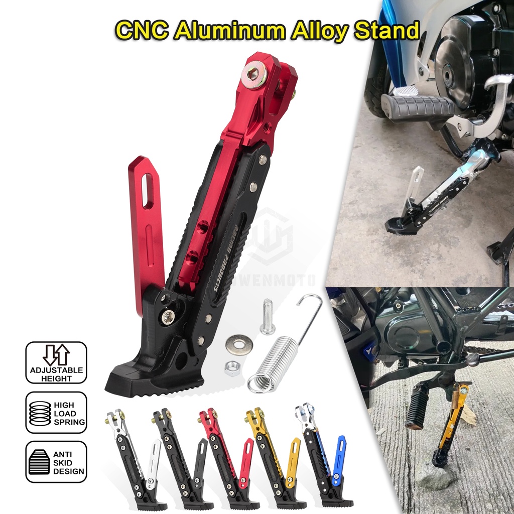Side Stand CNC Full Aluminum Alloy Adjustable Foot Kickstand Support ...