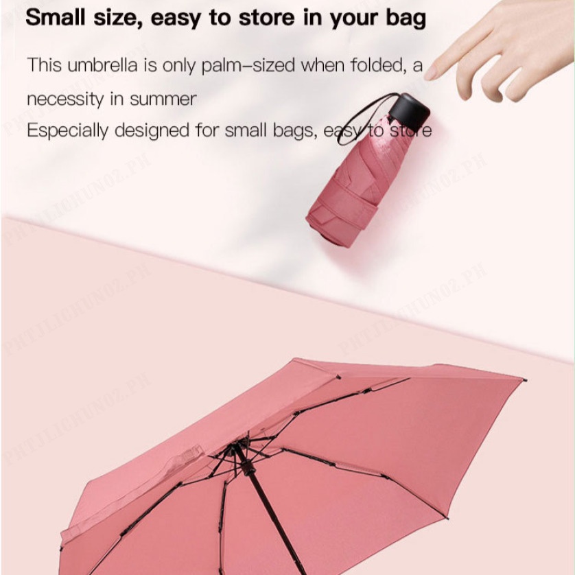 Portable mini umbrella 6 Fold Anti UV UPF50+ Pocket Umbrella Mini ...