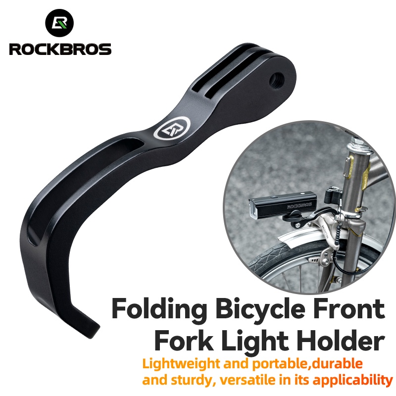 ROCKBROS Folding Bicycle Front Fork Bracket Action Camera Front Light ...