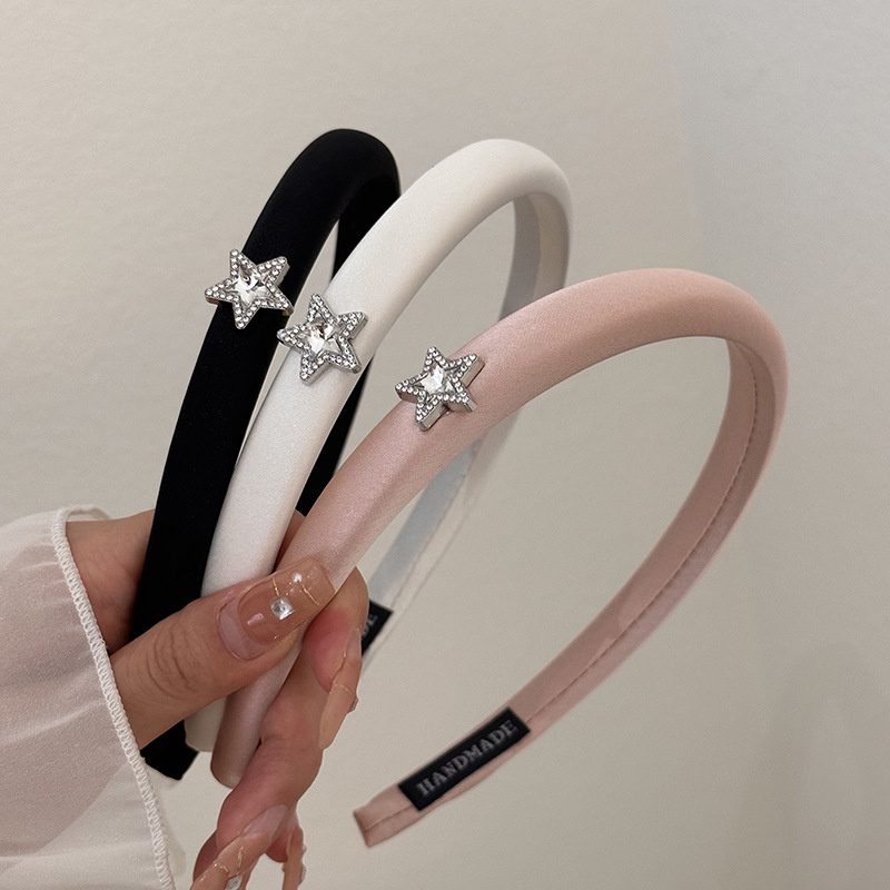 Colorful Star Rhinestone Headband Satin Exquisite Five-pointed Star ...
