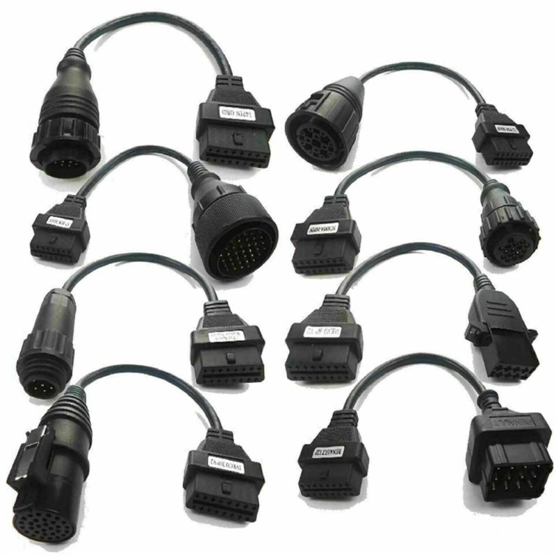 New 8x Set OBD2 Truck Cables for Autocom CDP Pro Diagnostic Interface ...