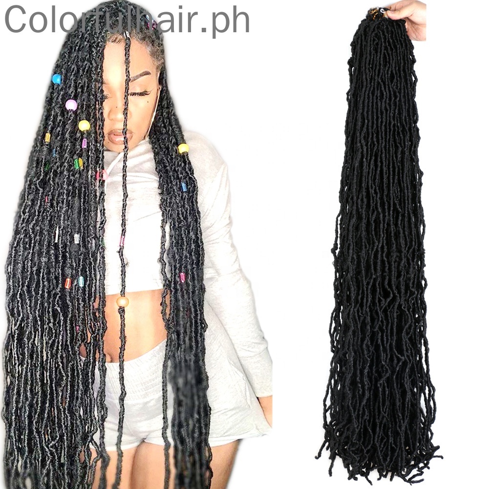 36 Inch Faux Locs Long Curly Dreadlocks Pre Looped Soft Locs Crochet ...