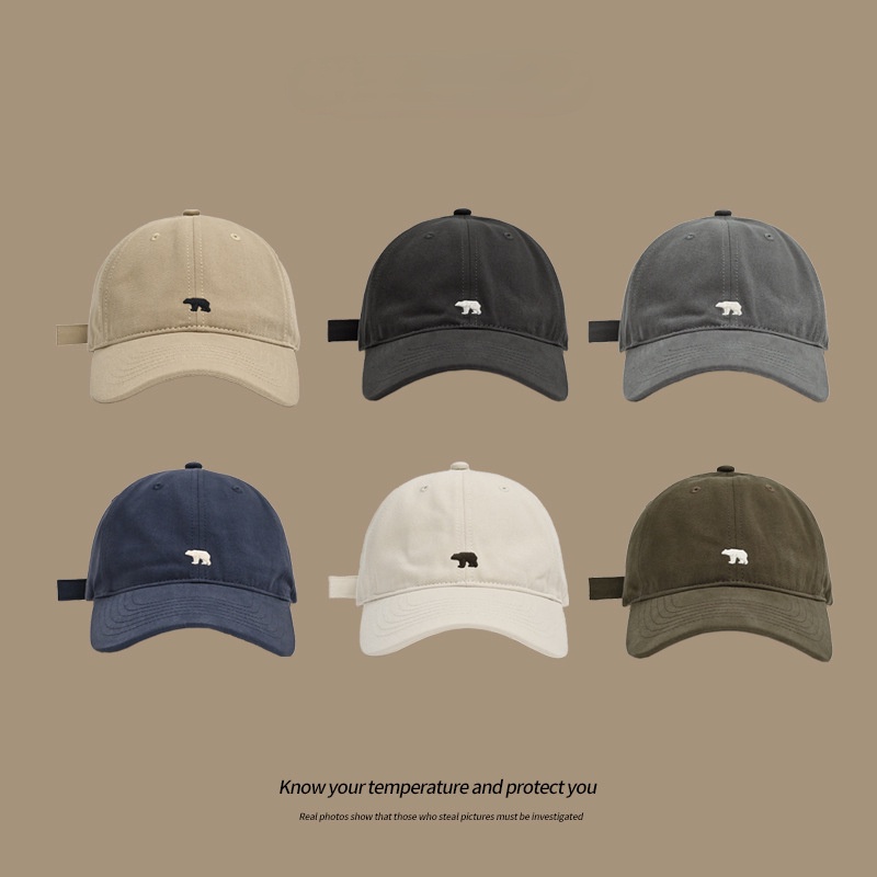 Polar bear big brim duck tongue Baseball cap | Shopee Philippines