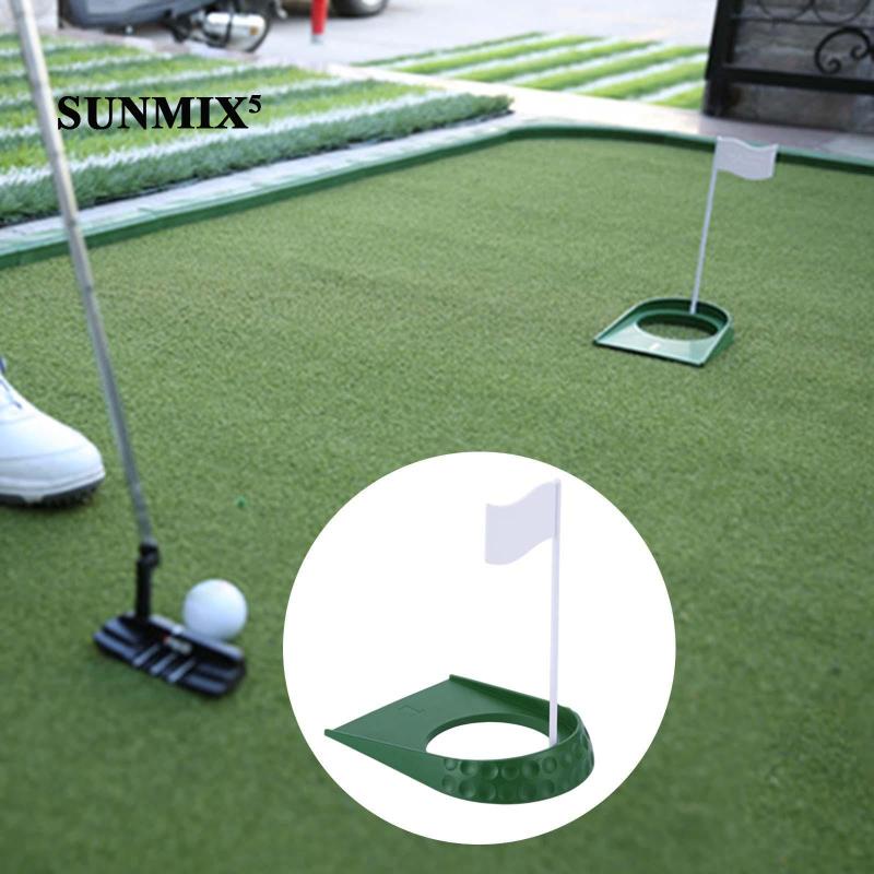 [ Golf Putting Cup Practice Portable Driving Range Alignment Guide Golf ...