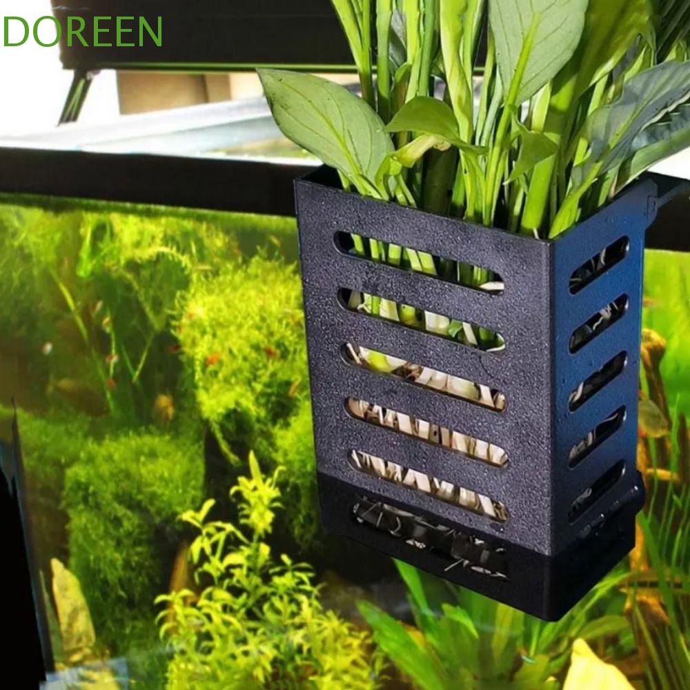 DOREEN Aquarium Planter Cups Planter Baskets, Black Floating Hanging ...