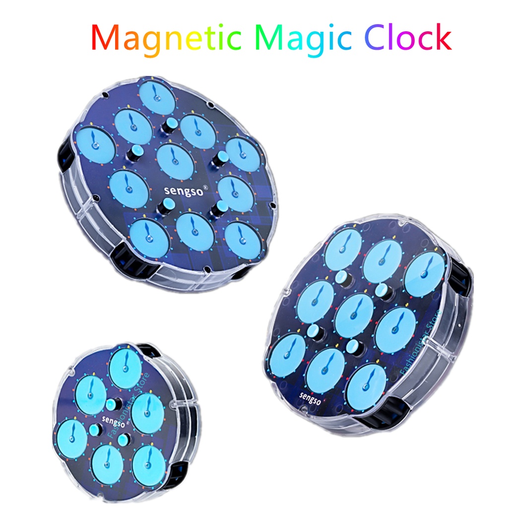 Sengso Magnetic Magic clock 3x3x3 4x4x4 5x5x5 3x3 4x4 5x5 Magic Clock magic cube clock Magnetic ...