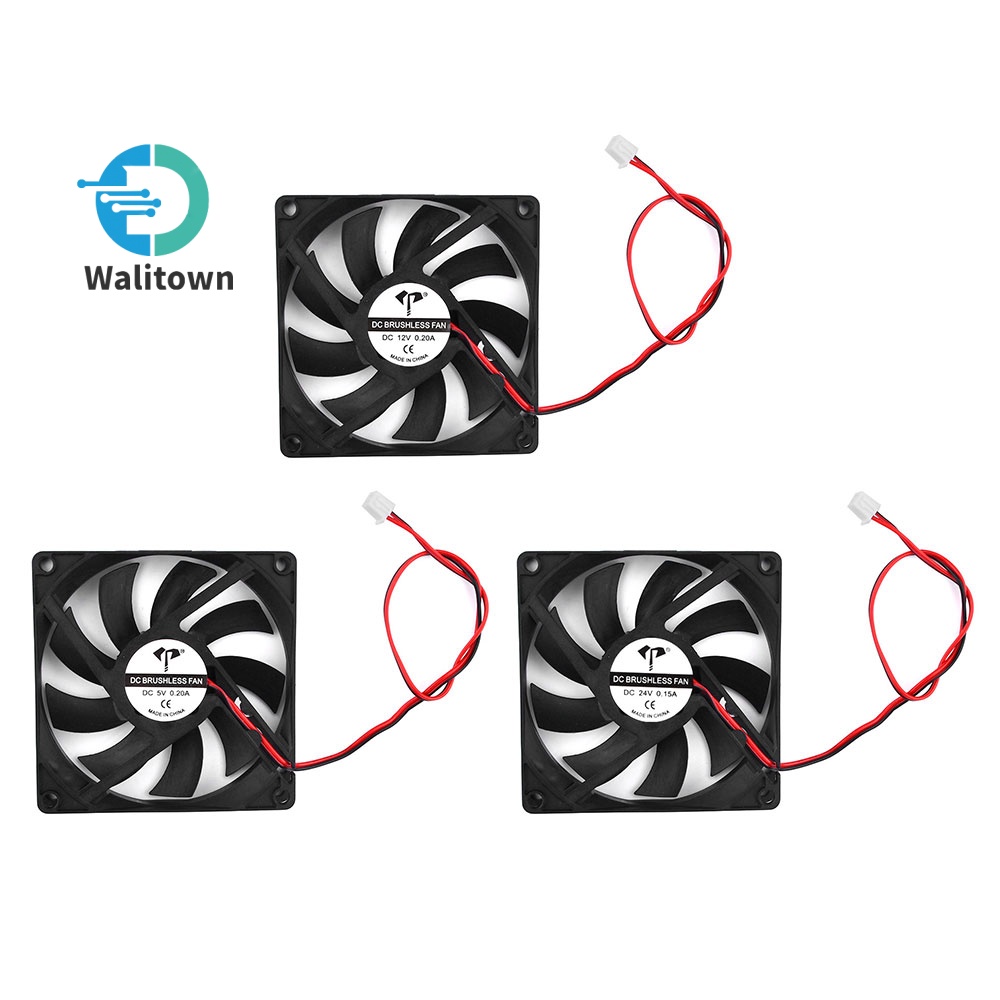 80x80x15mm 5/12/24V DC 8015 Brushless Cooling Case Fan for Cooling PC ...