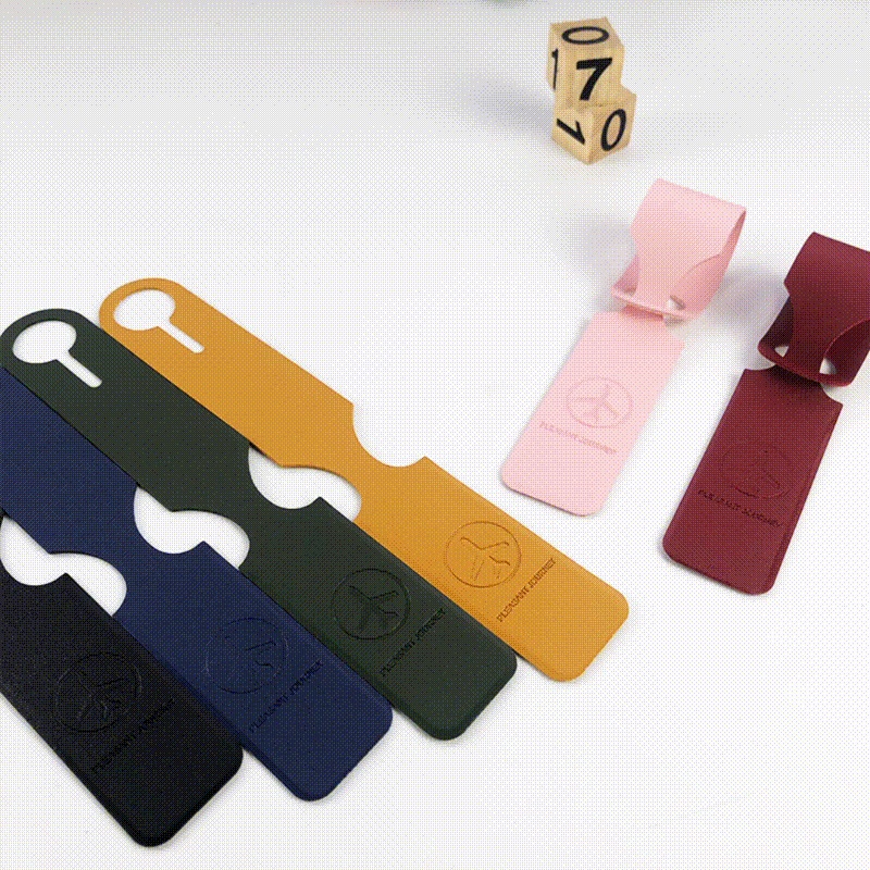 Portable Pu Leather Luggage Tags Name Id Address Holder Travel Passport Card Cover Suitcase ...