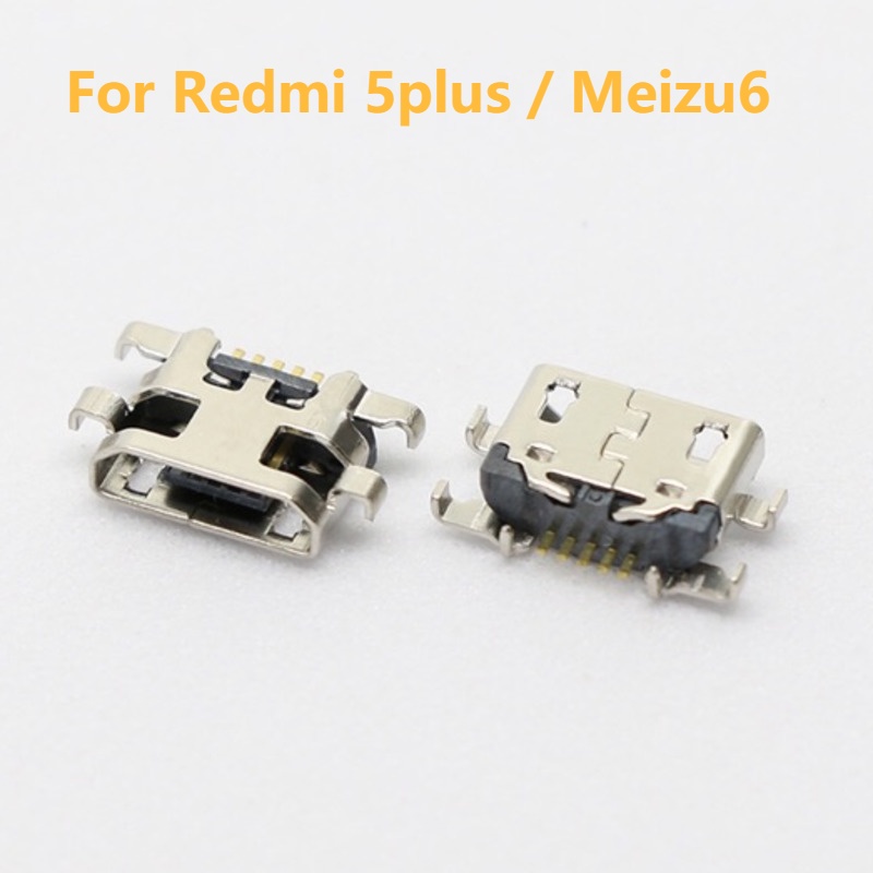 1-10pcs USB Plug In Charging Charger Port For Redmi 5plus / Meizu6 ...