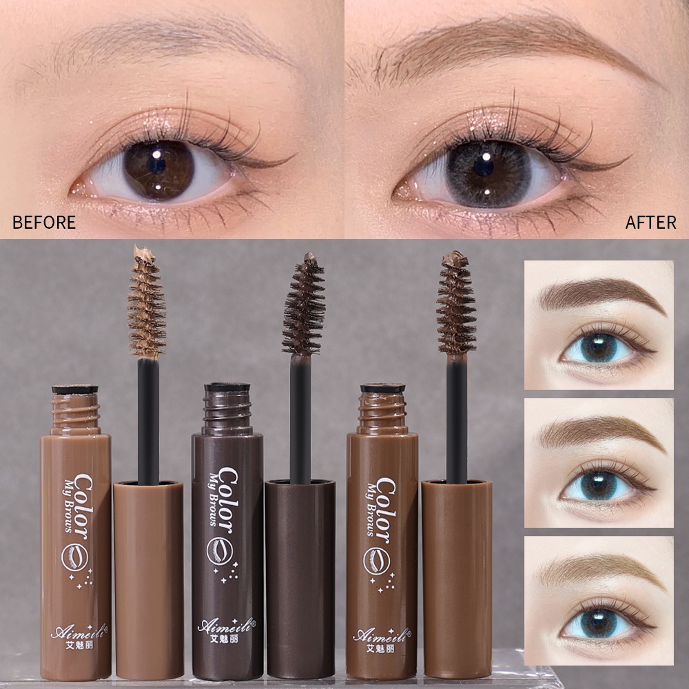 Aimeili 3 Colors Long Lasting Waterproof Eyebrow Mascara Cream Three ...