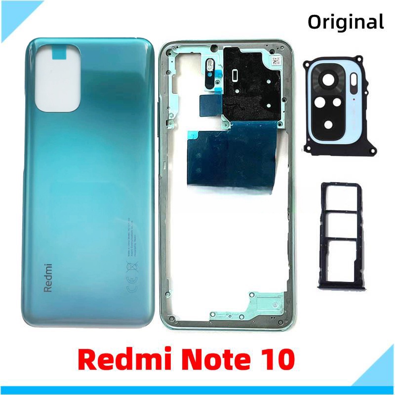 Housing Repair For Xiaomi Redmi Note 10 Back Cover + Middle Frame ...