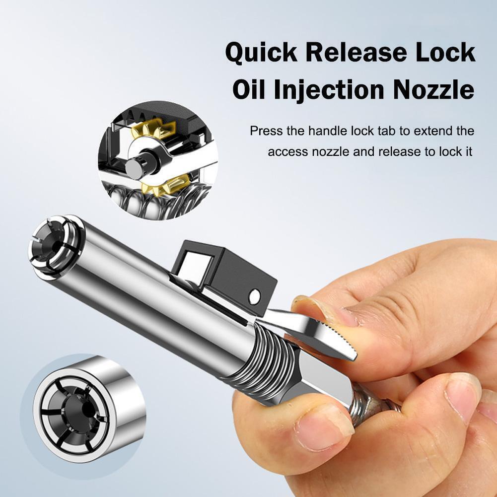 12000PSI Professional Grease Gun Coupler Quick Release Nozzle Oil Lock ...