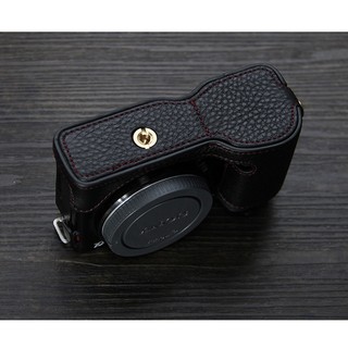 Sony ZVE10 Genuine Leather Camera Case Bag half Case Body Wrist Strap ...