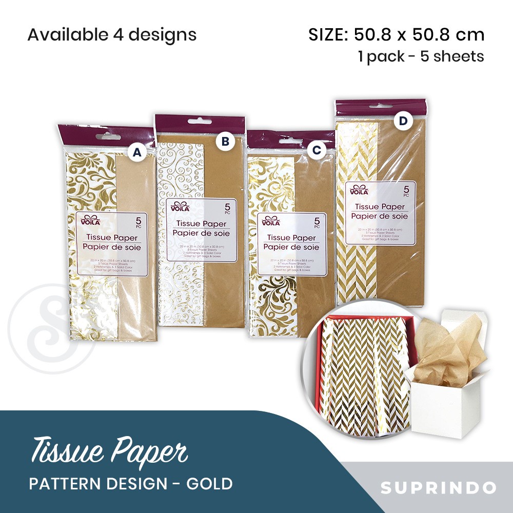 Tissue Paper GOLD/GOLD (50.8 X 50.8 cm) | Shopee Philippines