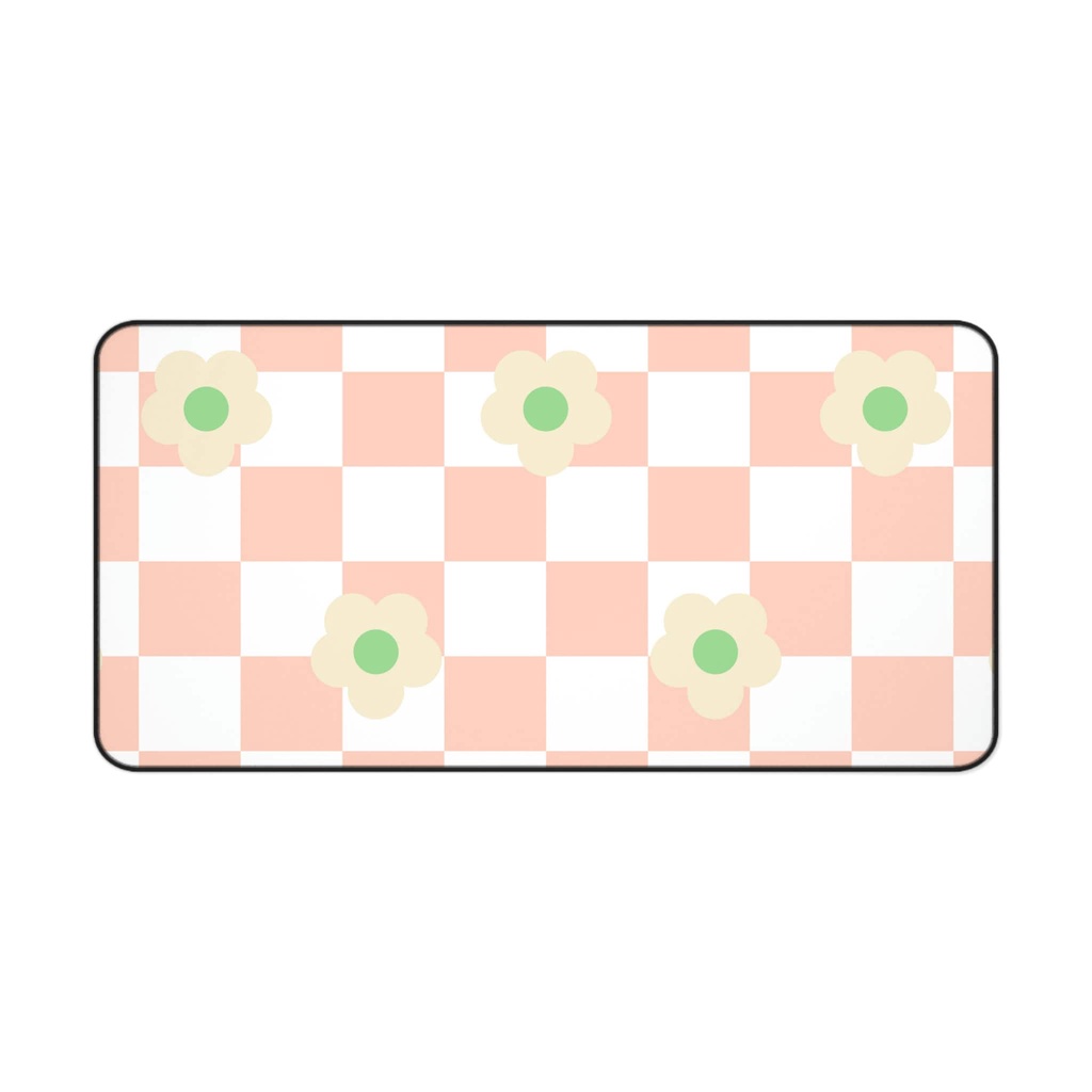 Peach desk mat kawaii room decor peach flower desk mat peach desk mat ...